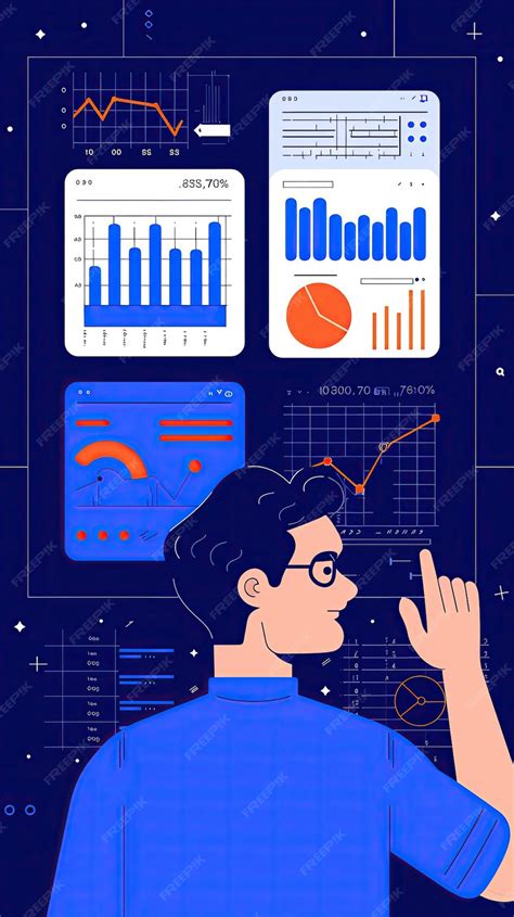 Premium Photo Predictive Analytics Ai Forecasting Trends Flat Design Illustration