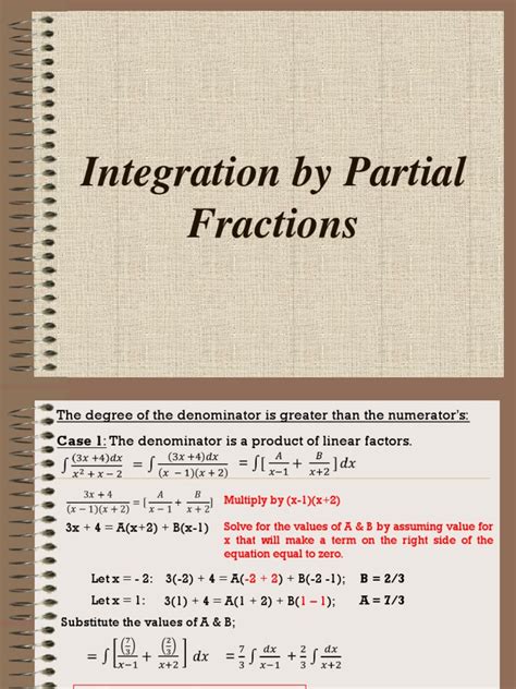 Lecture 9 Integration By Partial Fractions Pdf Abstract Algebra Arithmetic