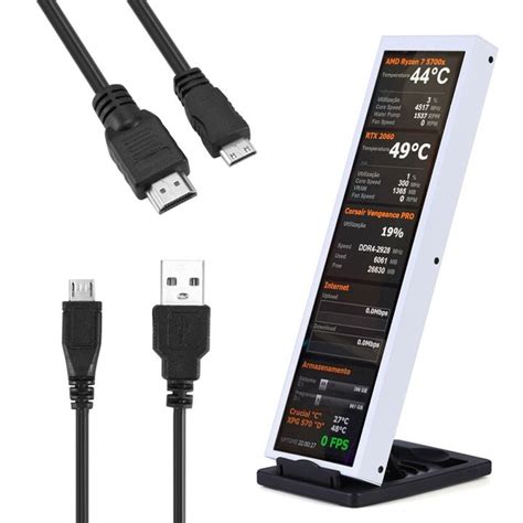 88inch Computer Temperature Monitoring Cpu Gpu Ssd Long Strip Computer