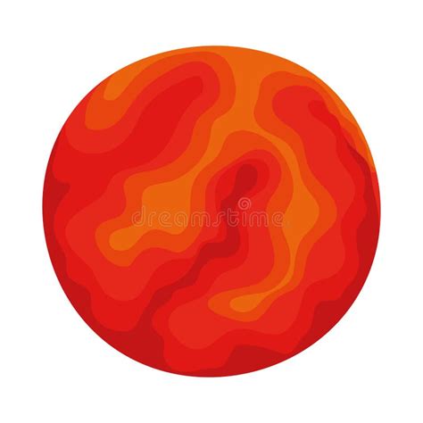 Red Planet Space Outer Stock Vector Illustration Of Isolated 284032052