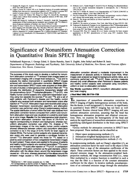 Pdf Significance Of Nonuniform Attenuation Correction In Quantitative