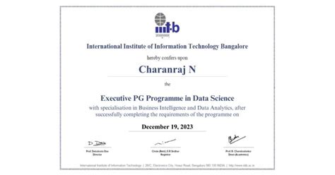 Charanraj N On Linkedin Executive Pg Programme In Data Science