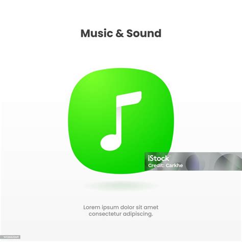 3d modern music note sound song noise icon music symbol for mobile app