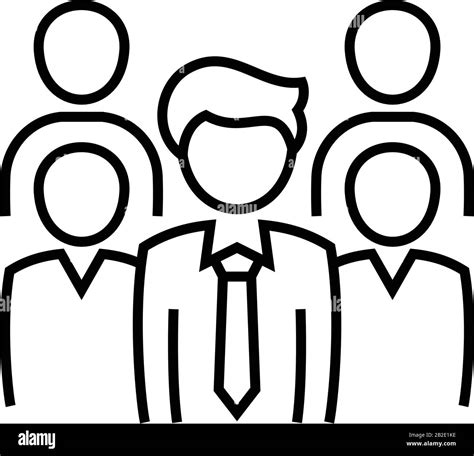 Staff Photo Line Icon Concept Sign Outline Vector Illustration Linear Symbol Stock Vector