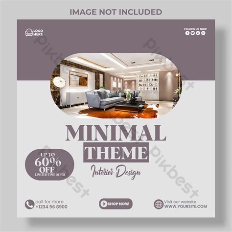 현대적인 인테리어 디자인을 위한 Psd 디자인 소셜 미디어 게시물 템플릿 Png Psd 무료 다운로드 Pikbest
