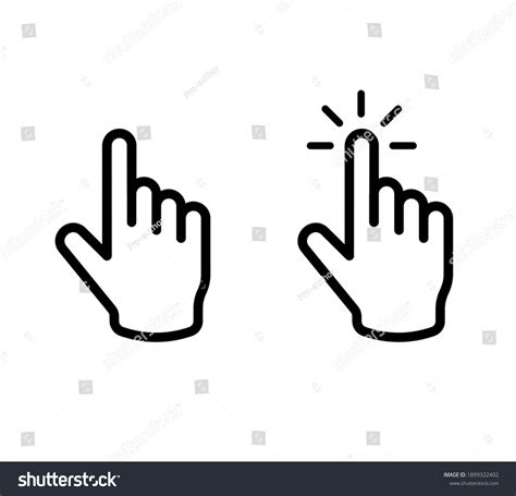 Cursor Hand Icons Click Vector Icons Stock Vector Royalty Free Shutterstock