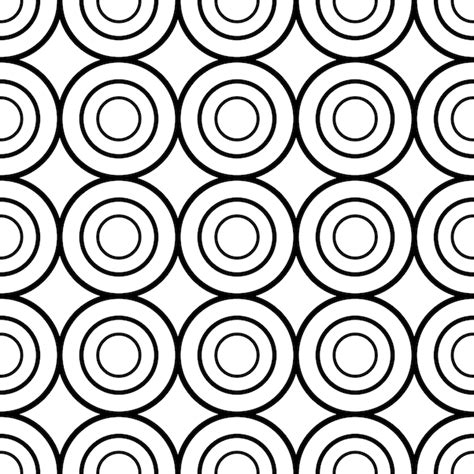 Premium Vector Vector Seamless Cirlce Geometric Pattern Monochrome Repeatable Background