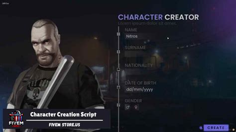 Fivem Character Creation Script