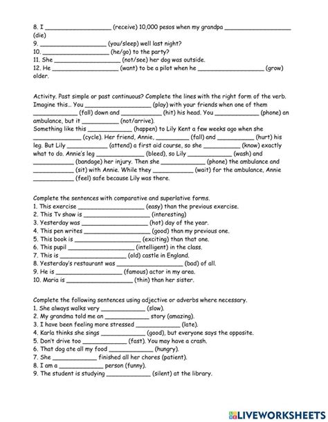 Tenses Exercise 1980416 Teachermau24 Live Worksheets