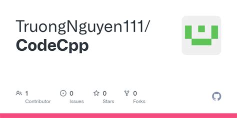 Github Truongnguyen111codecpp
