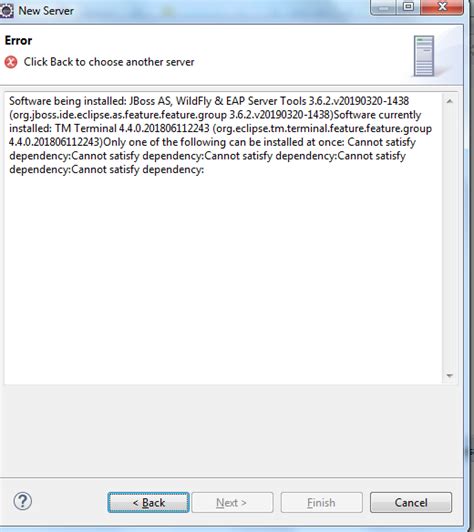 Error Al Cargar Servidor JBoss En Eclipse Photon 4 8 0 Stack Overflow