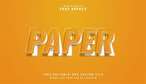 Premium Vector 3d Paper Text Effect Editable Text Effect