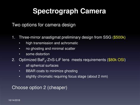 Optical Design Instrument Concept Foreoptics And Slit Viewer Ppt Download