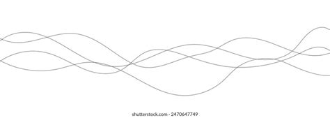 Thin Wavy Line Abstract Background Wavy Stock Vector Royalty Free