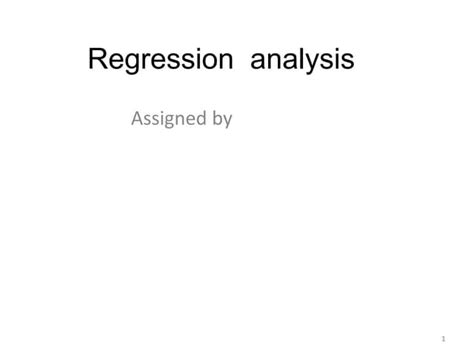regression analysis pptx