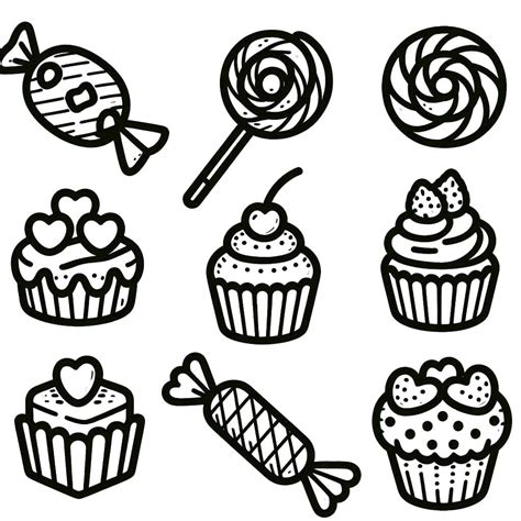 Dulces 5 Para Colorear Imprimir E Dibujar ColoringLib