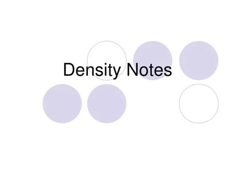 PPT Density Notes PowerPoint Presentation Free Download ID