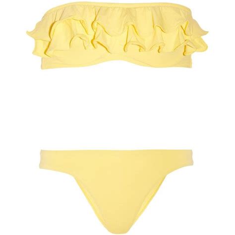 Yellow Ruffles Chic Yellow Swimwear For The Pool Yellow Swimwear For