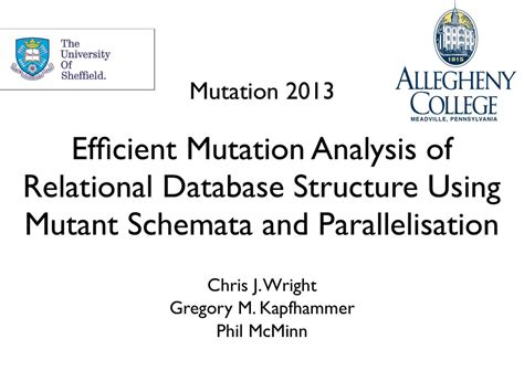 efficient mutation analysis of relational database structure using mutant schemata and
