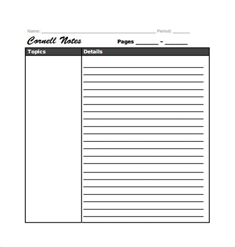 Microsoft Word Note Taking Template Detrester Com
