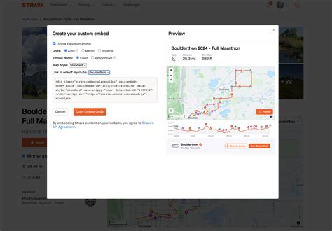 how to embed a strava route