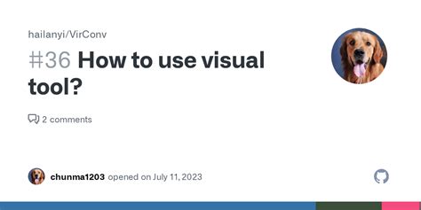 How To Use Visual Tool Issue Hailanyi Virconv Github