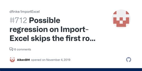 Possible Regression On Import Excel Skips The First Row When Headers Specified · Issue 712