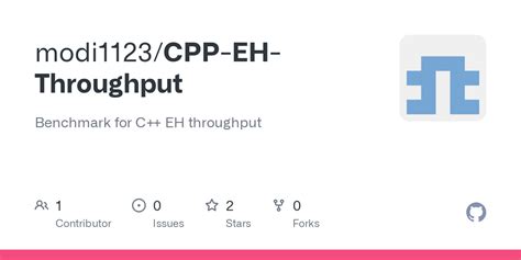github modi1123 cpp eh throughput benchmark for c eh throughput