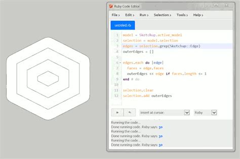 Tutorial How To Write A Short Script For Selecting SketchUp Outer Edges V Tutorials