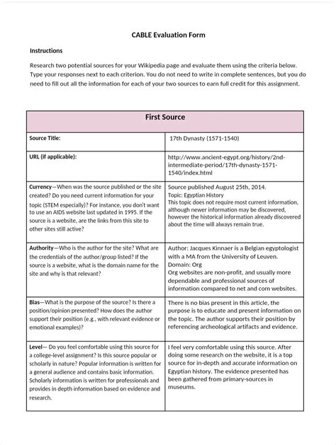41a Cable Source Evaluation Formdocx Sona Tahmas Dr Kenyatta
