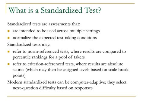 Standardized Test Definition