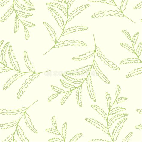 Vector Fern Repeat Pattern Design Stock Vector Illustration Of Back