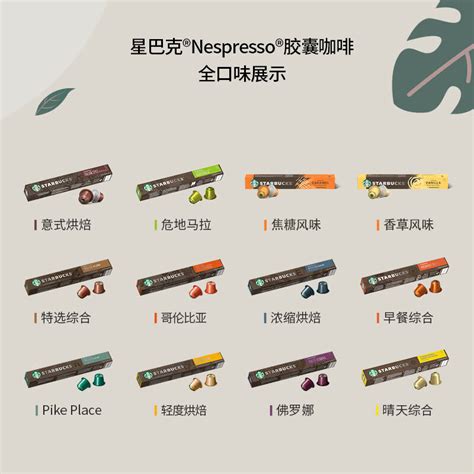 星巴克（starbucks）nespresso浓遇胶囊咖啡10粒 中度烘焙派克市场大杯 瑞士进口