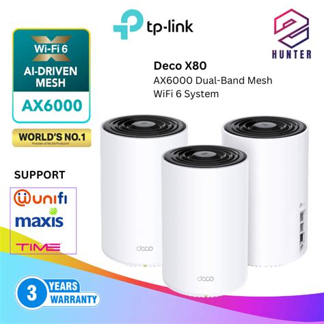 TP Link Deco X AX G Ethernet WiFi Dual Band Ai Driven Mesh Wi Fi Wireless AX WiFi