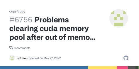 Problems Clearing Cuda Memory Pool After Out Of Memory Exception
