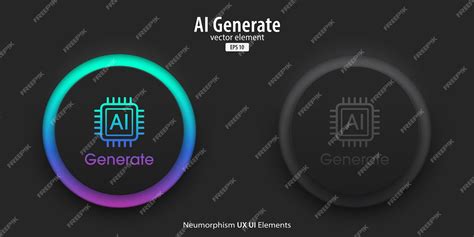 Premium Vector Generative Ai Buttons A Set Of Active And Inactive
