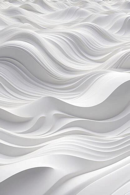 Premium Photo Abstract White Dynamic Waves Background Stock Illustration
