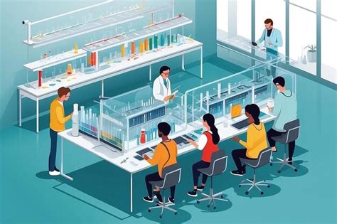 Premium Photo Illustrate A Biology Lab With Students Studying Genetic Diversity Through DNA