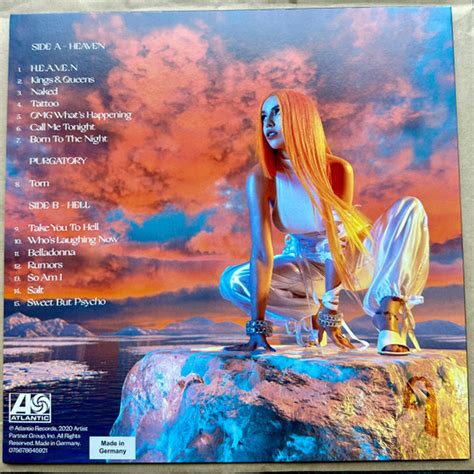 Ava Max Heaven And Hell Lp New Sealed Us 2023 Reissue Clear Vinyl