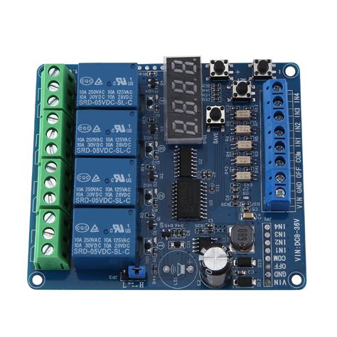 DC 8V 36V 4 Channel Multi Function Relay Module Board With Optocoupler Self Locking Timing Relay