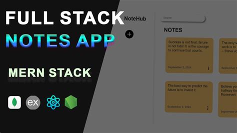 Build A Full Stack Notes Application Using MERN Full Stack Tutorial