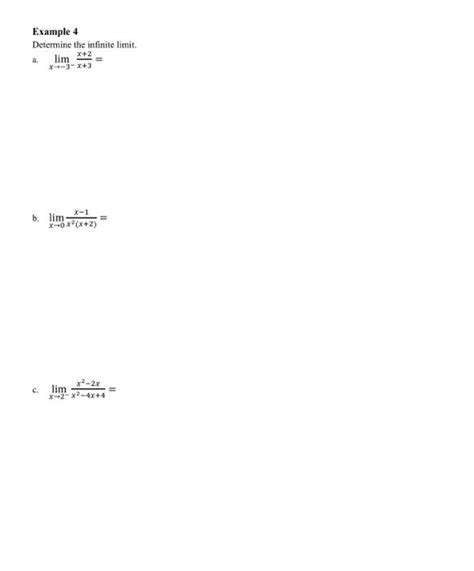 solved example 4 determine the infinite limit x 2 a lim x