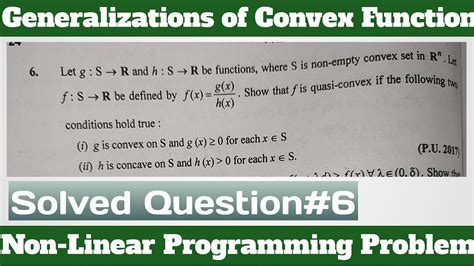 Quasi Convex And Quasi Concave Function Most Important Question Complete Concept YouTube
