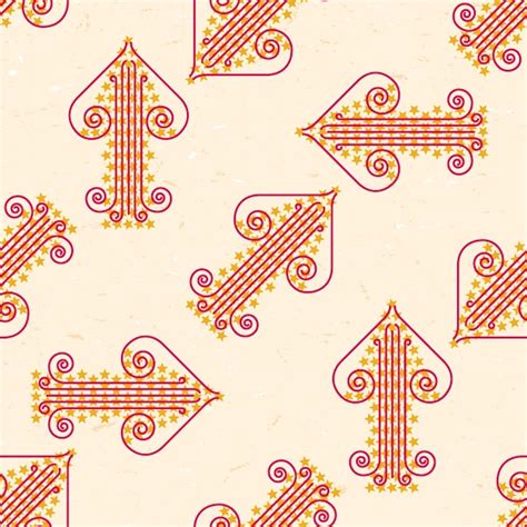 Premium Vector Seamless Pattern With Grungy Arrows