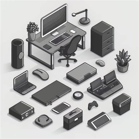 A Collection Of Computer And Other Items Including One That Says The Other Premium Ai