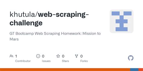 github khutula web scraping challenge gt bootcamp web scraping