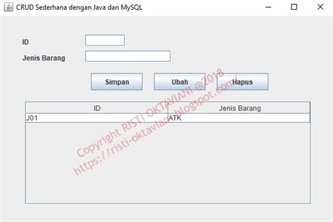 Aplikasi Crud Sederhana Dengan Java Swing Dan Mysql