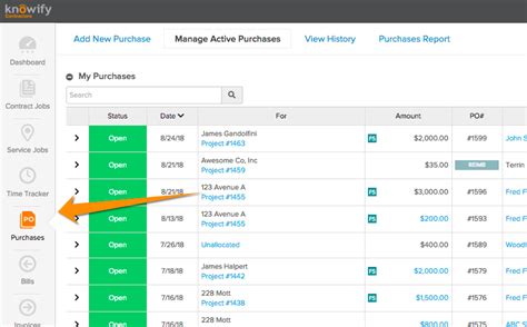 How To Add A New Purchase Knowify