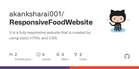 GitHub Akanksharai ResponsiveFoodWebsite It Is A Fully Responsive Website That Is Created