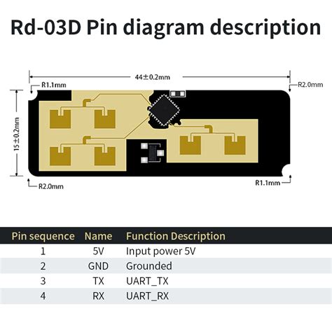 Keyestudio Micro PIR Motion Sensor Rd 01 Radar Wi Fi BLE Module With Socket 2 4G FPC Antenna